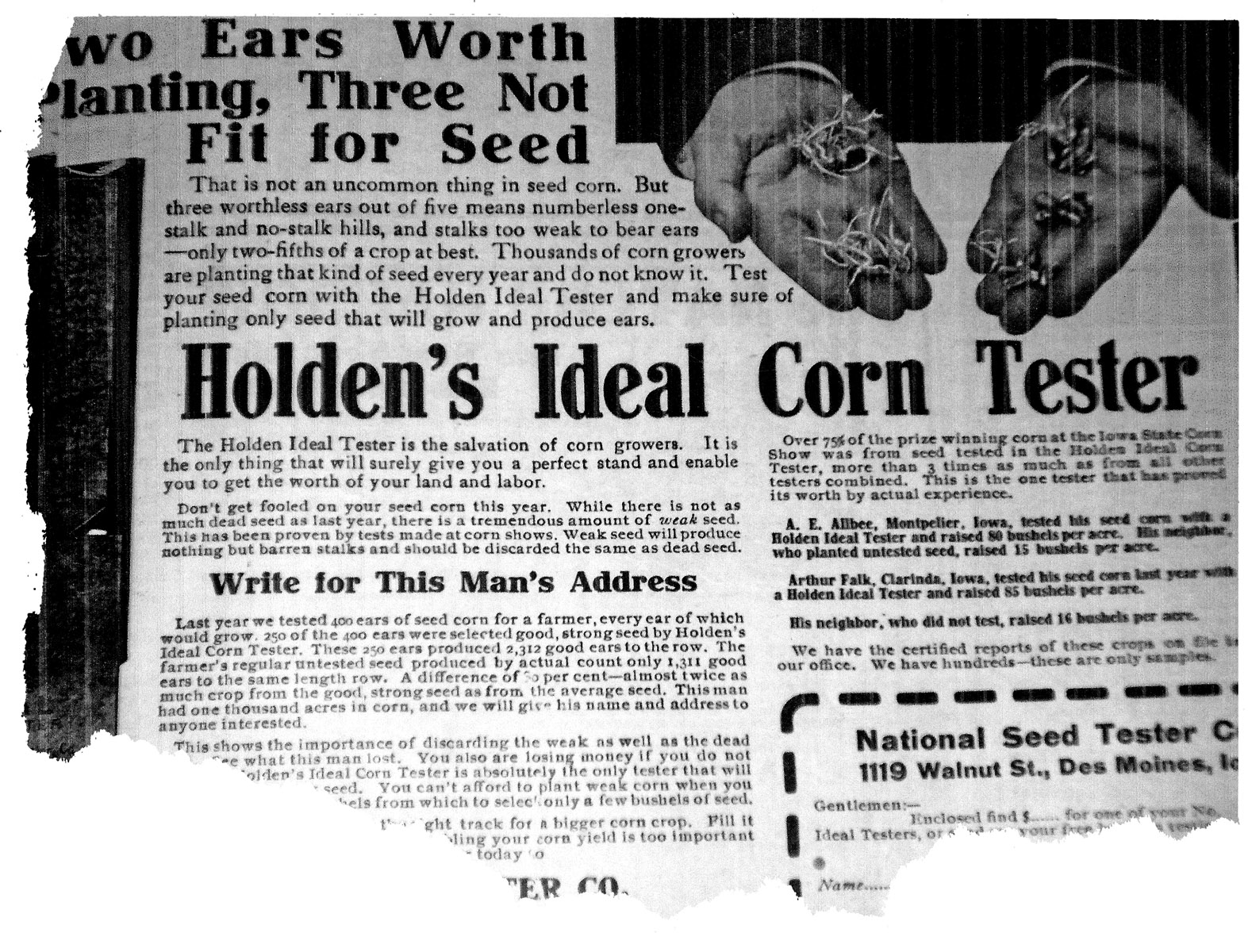 Holden’s Ideal Corn Tester - Farm Collector